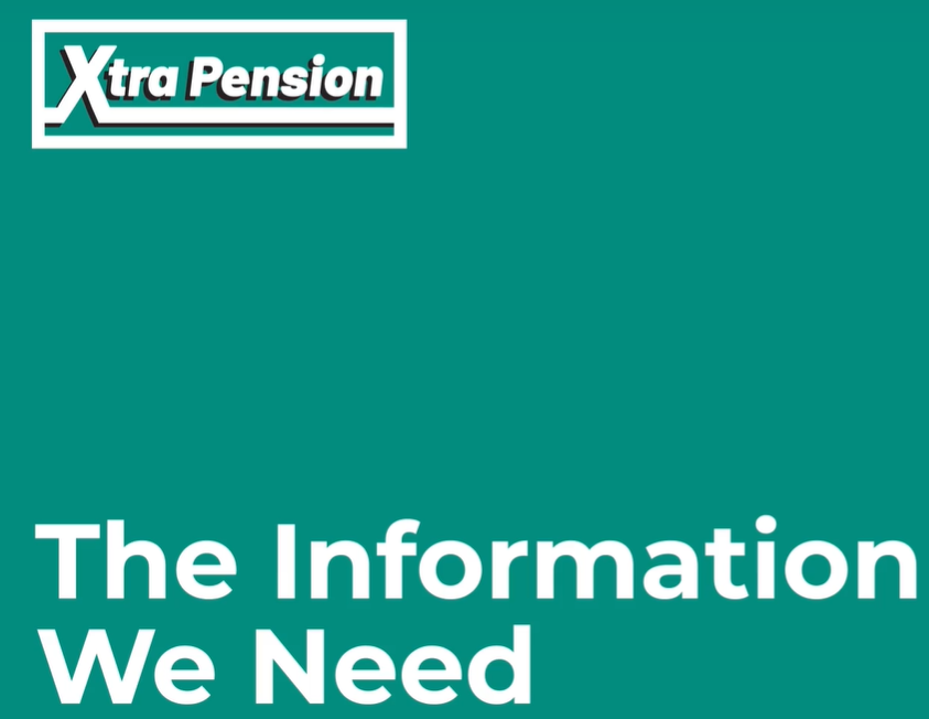 The Information We Need From You Now